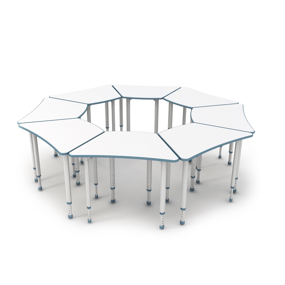 A&D Trapezoid Adjustable Height Student Desk - Paragon AND-TRAP l ...