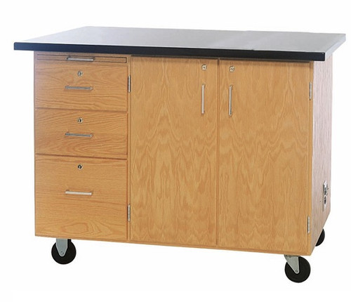 Kinetic Mobile Demo Table with Flat Top and Storage - Diversified ...