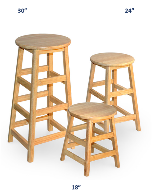 Artisan Solid Hardwood Stool - Allied USA STL00 | Affordable Science ...