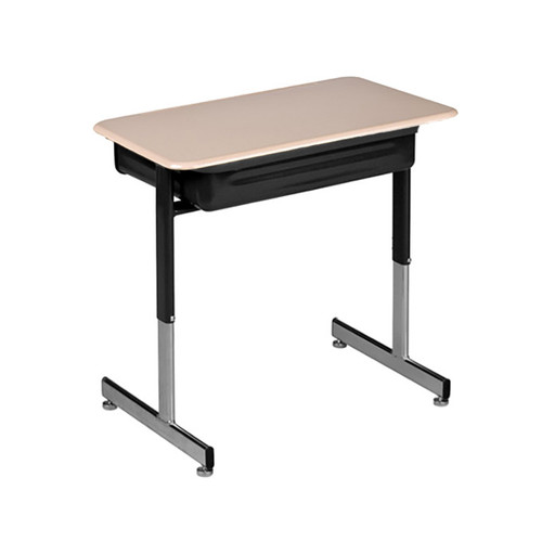 Access Hard Plastic Top Desk with Book Box and Adjustable Height ...