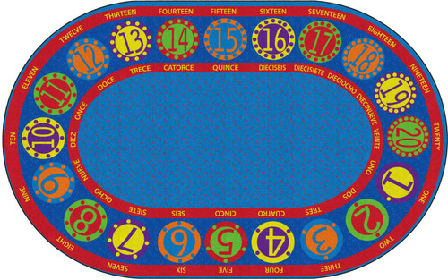 Number Circles Bilingual Carpet - Flagship FE296 | Affordable Carpets ...