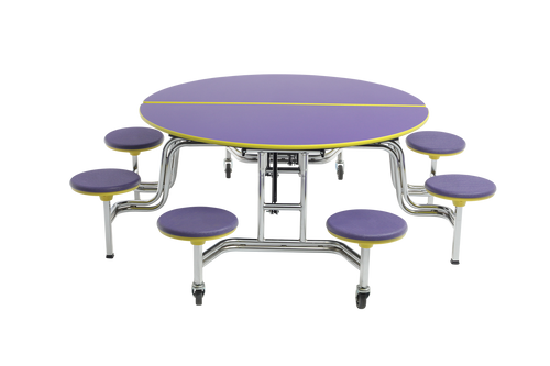 AmTab Round Mobile Stool Cafeteria Table | Affordable AmTab Products!