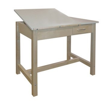 Hann WD-3 Drawing Table 37 Inch Height with Small Storage Drawer Split ...