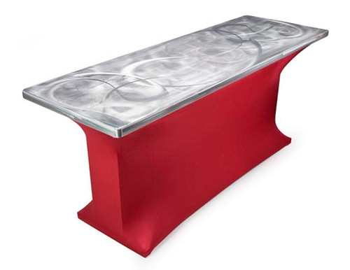 Southern Aluminum SPAN368 Rectangle Spandex Table Skirt 36x96 l ...