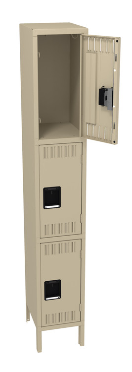 Tennsco TTS-121524-1 Assembled Steel Triple Tier Locker with Legs 12 x ...