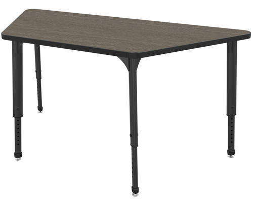 Apex Trapezoid Adjustable Height Student Table with Light Duty Melamine ...