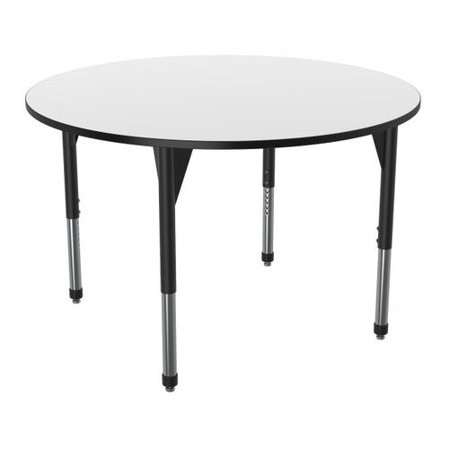 Premier Round Adjustable Height Table with Dry Erase Melamine Top ...