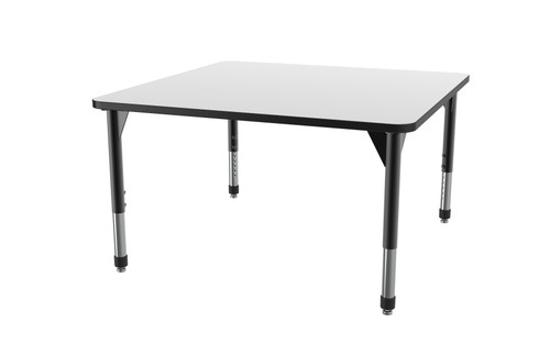 Premier Square Adjustable Height Table with Dry Erase Melamine Top ...