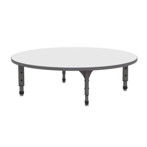 Apex Round Adjustable Height Floor Table with Dry Erase Melamine Top ...