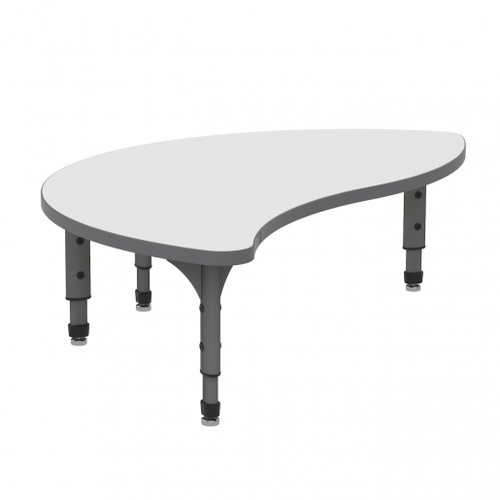 Apex Series Wave Half Round Dry Erase Floor Table with Light Duty ...