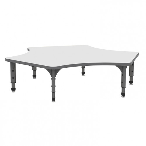 Apex Delta Adjustable Height Floor Table with Dry Erase Melamine Top ...
