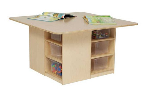 Wood Designs WD85001 Cubbie Table with 12 Clear Trays