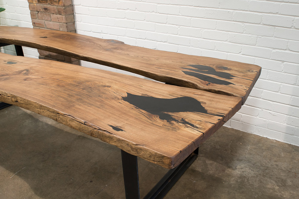 Oak Slab Table - Stone Pony