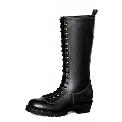 Logger Leather Boots - Embossy