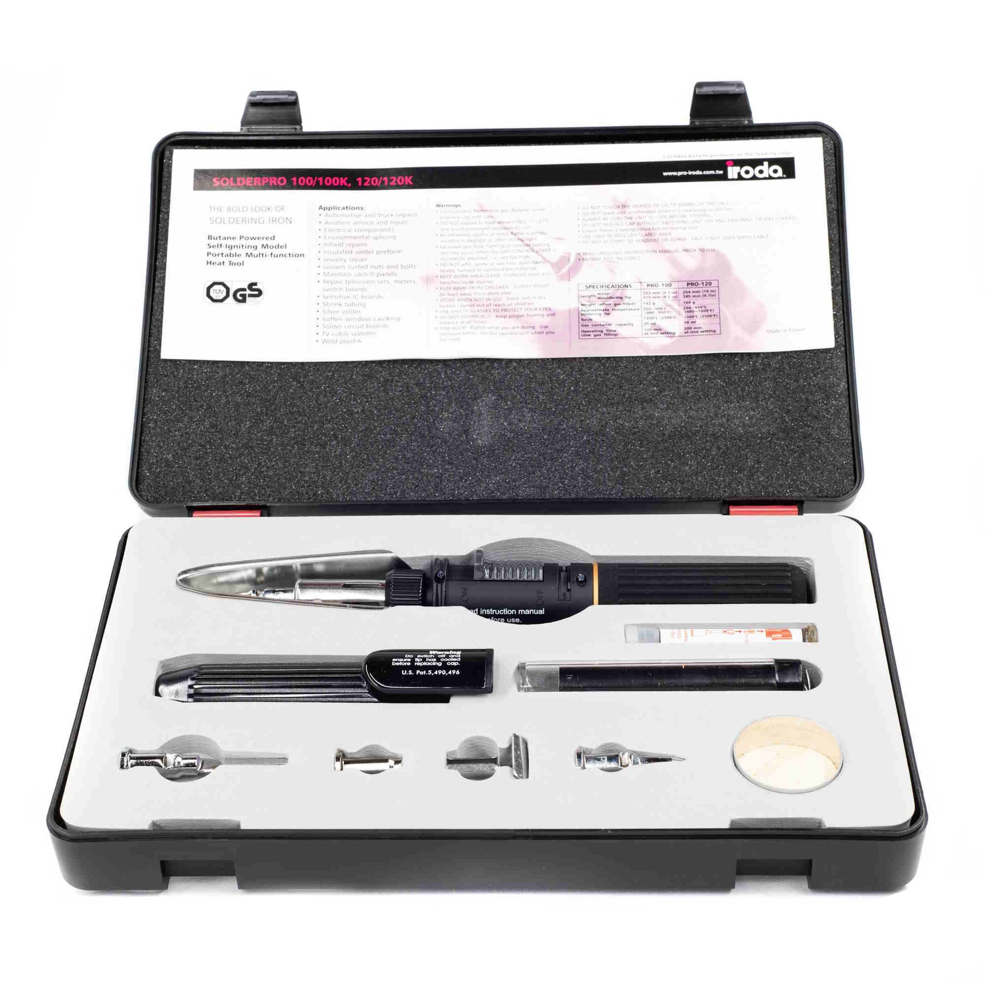 Iroda Solderpro 100 Cordless Butane Soldering Iron Kit | 4 in one Kit ...