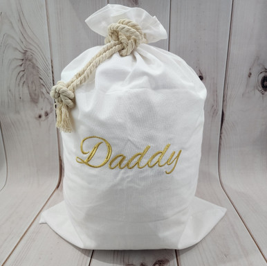 White Linen Santa Sack