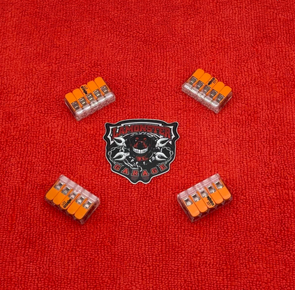 WAGO 5-Pin Lever Lock Wire Connectors | 4-Pack | LG-3041 | Lamonster Garage