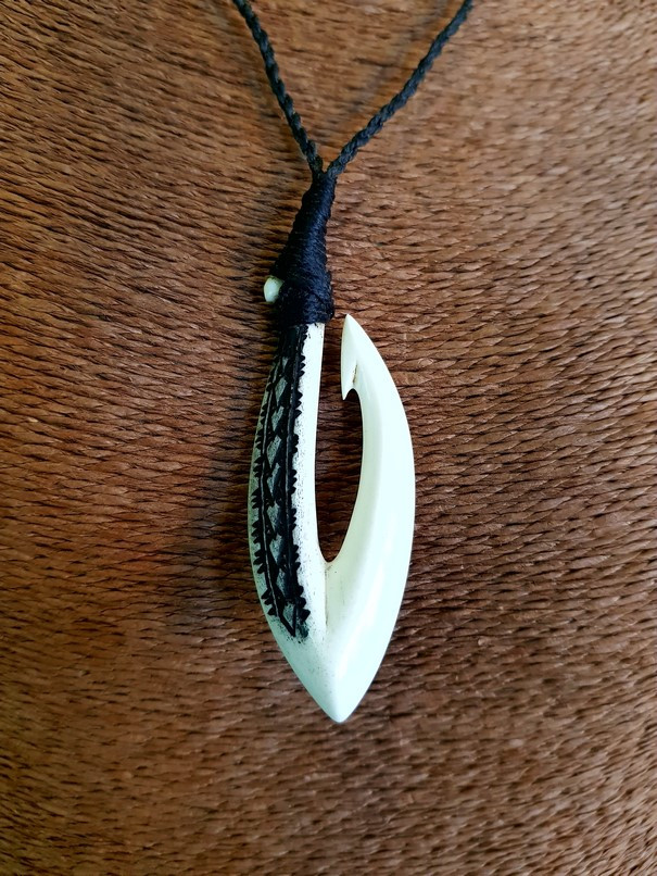 Cattle Bone Hook Pendant BRPC236 - Janet's