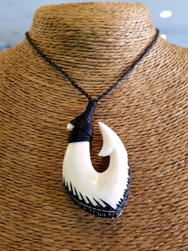 Cattle Bone Hook Pendant BRPC247 - Janet's