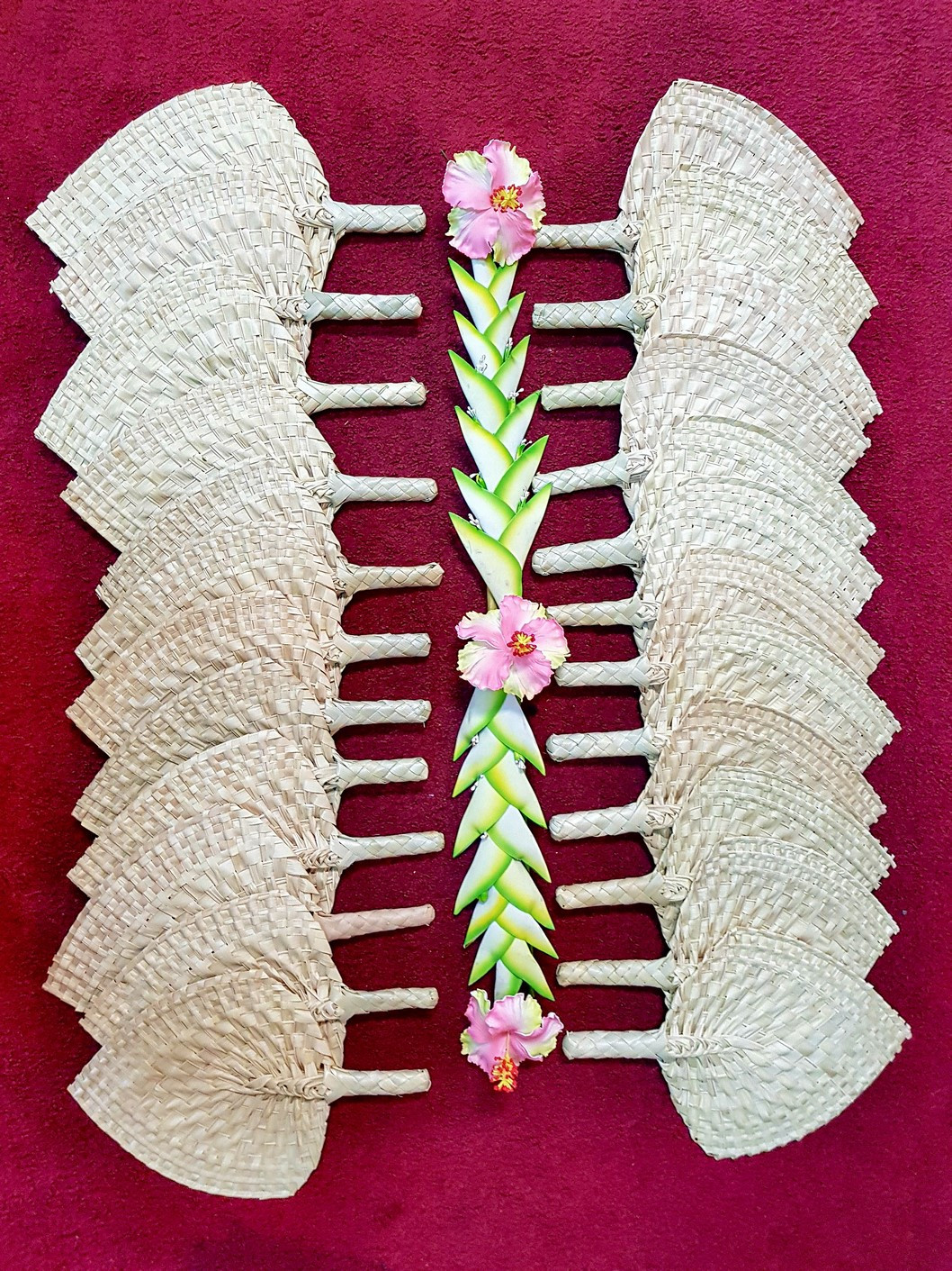 Samoan Wedding Fans EDGED SET of 48 - Janet's