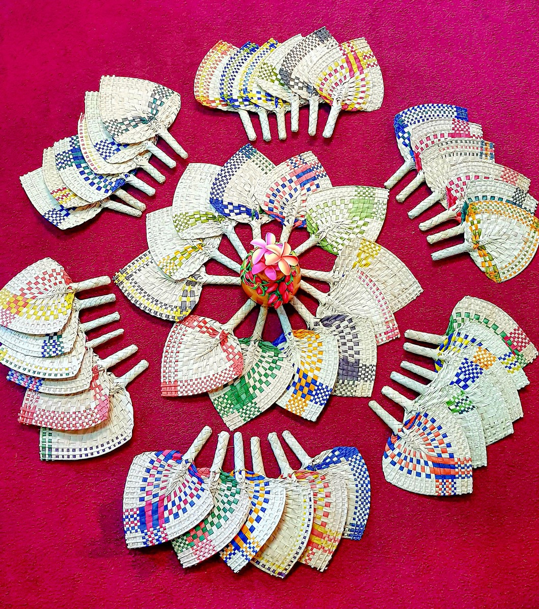 Samoan Wedding Fans EDGED SET of 48 - Janet's