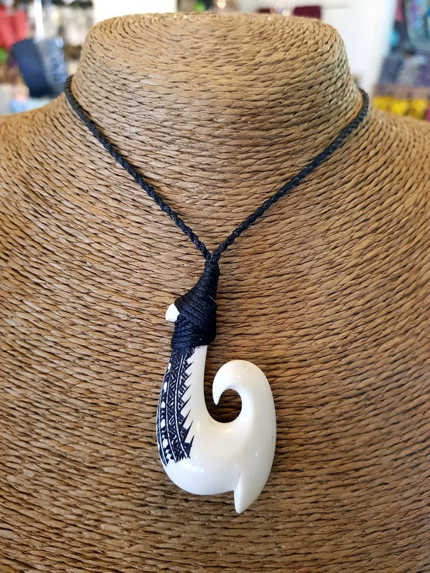 Cattle Bone Hook Pendant BRPC248 - Janet's