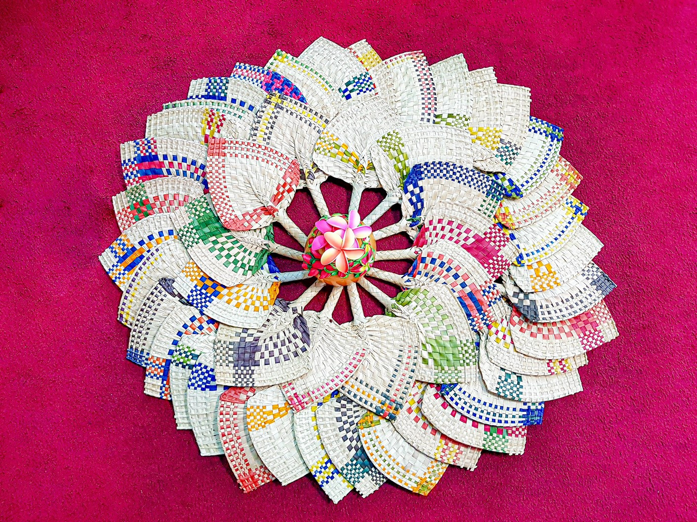 Samoan Wedding Fans EDGED SET of 48 - Janet's