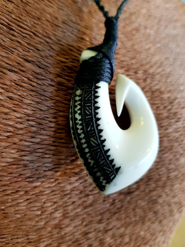 Cattle Bone Hook Pendant BRPC235 - Janet's