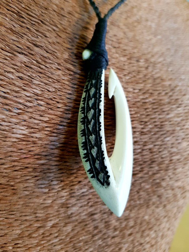 Cattle Bone Hook Pendant BRPC236 - Janet's