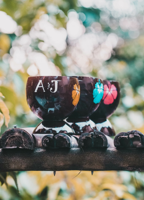 Painted Popo Cups for Weddings & Functions JS05 - Janet's