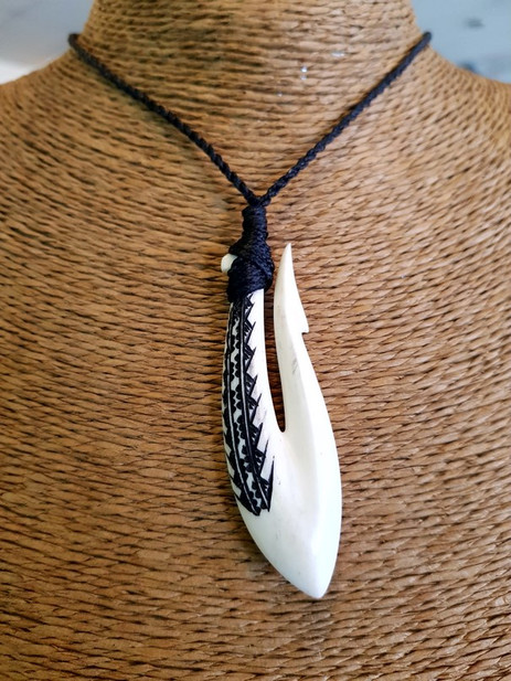 Cattle Bone Hook Pendant BRPC242 - Janet's