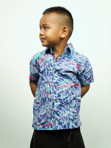 Galu Boys Fish Blue Violet - Janet's