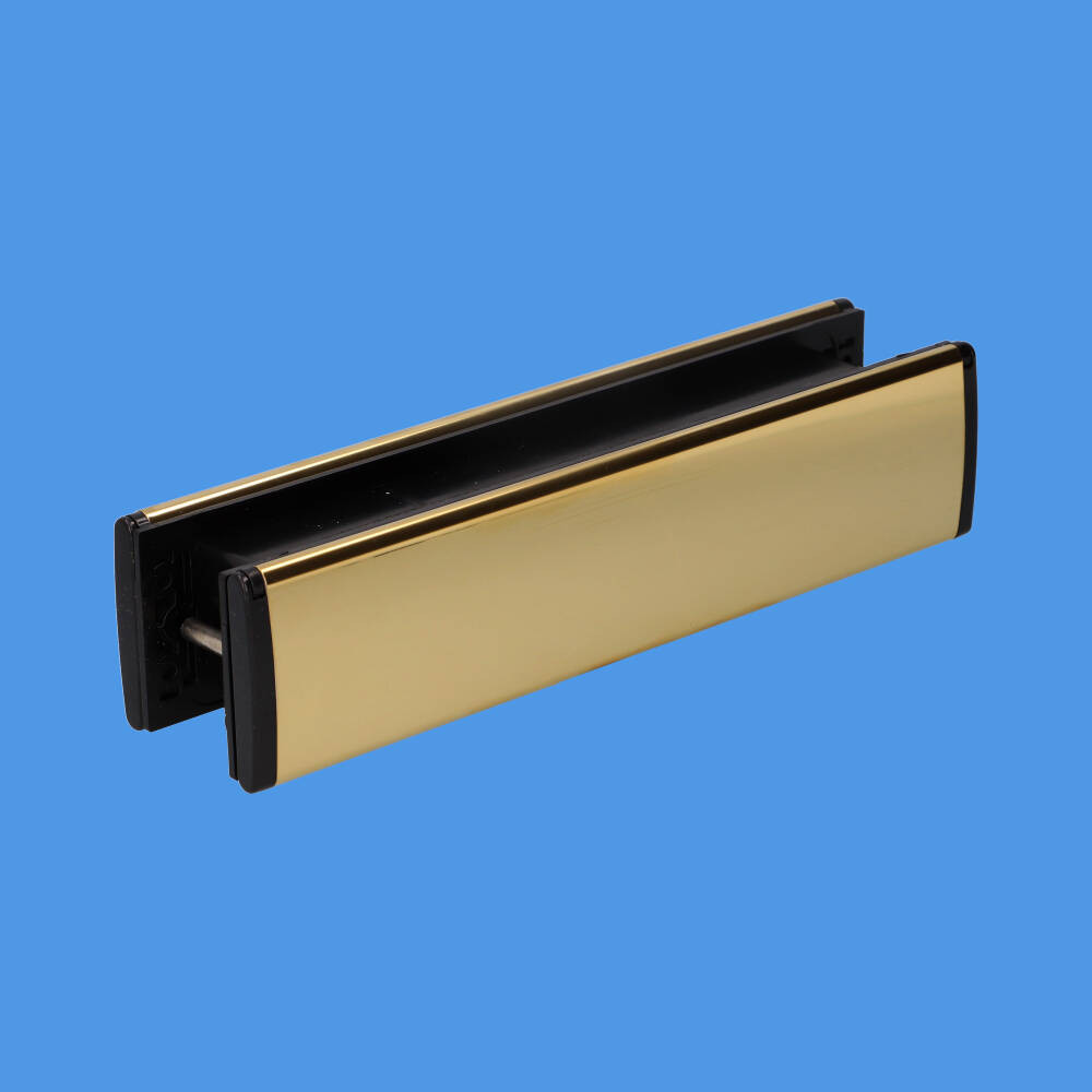 12" UPVC Trojan Unicorn Letterbox with Metal Surround in GOLD with ...