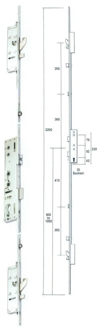 Paddock Multipoint Door Lock Mechanism
