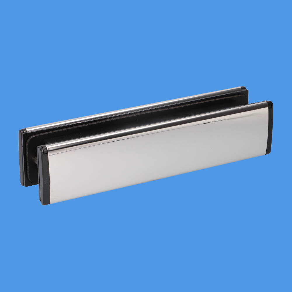 12" UPVC Trojan Unicorn Letterbox with Metal Surround in CHROME with ...