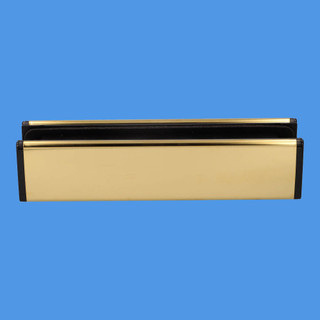 12" UPVC Trojan Unicorn Letterbox with Metal Surround in GOLD with ...
