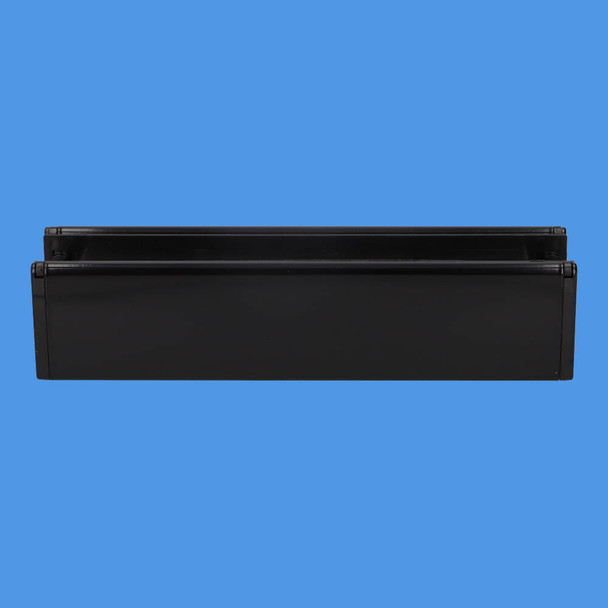 12" UPVC Trojan Unicorn Letterbox with Metal Surround in BLACK with ...