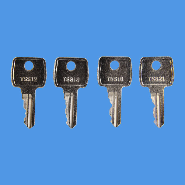 Pack of 4 keys to suit the TSS Laird espag window handle