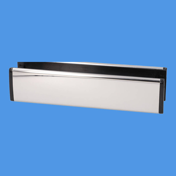 12" UPVC Trojan Unicorn Letterbox with Metal Surround in CHROME with ...