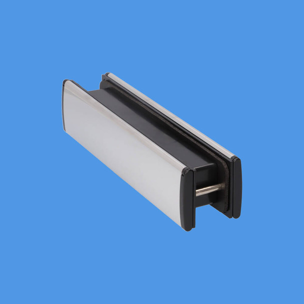 12" UPVC Trojan Unicorn Letterbox with Metal Surround in CHROME with ...