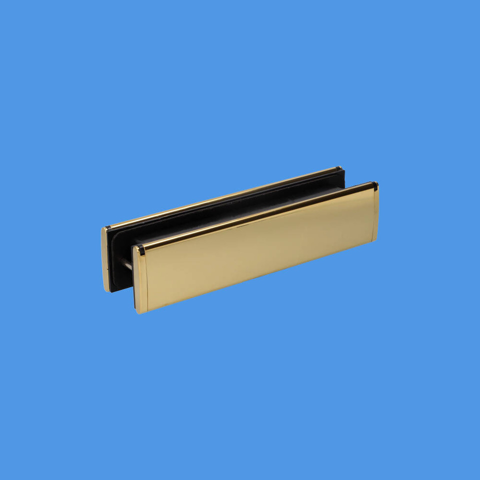 12" UPVC Trojan Unicorn Letterbox with Metal Surround in GOLD with GOLD ...