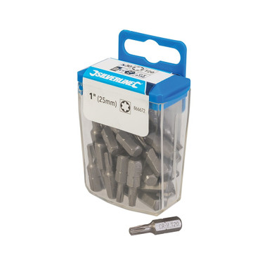 Screwdriver Bits by Silverline - T20, Cr-V 6150, pack of 30