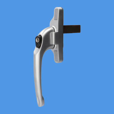 Spade and Blade Window Handles by Cadenza, in Silver