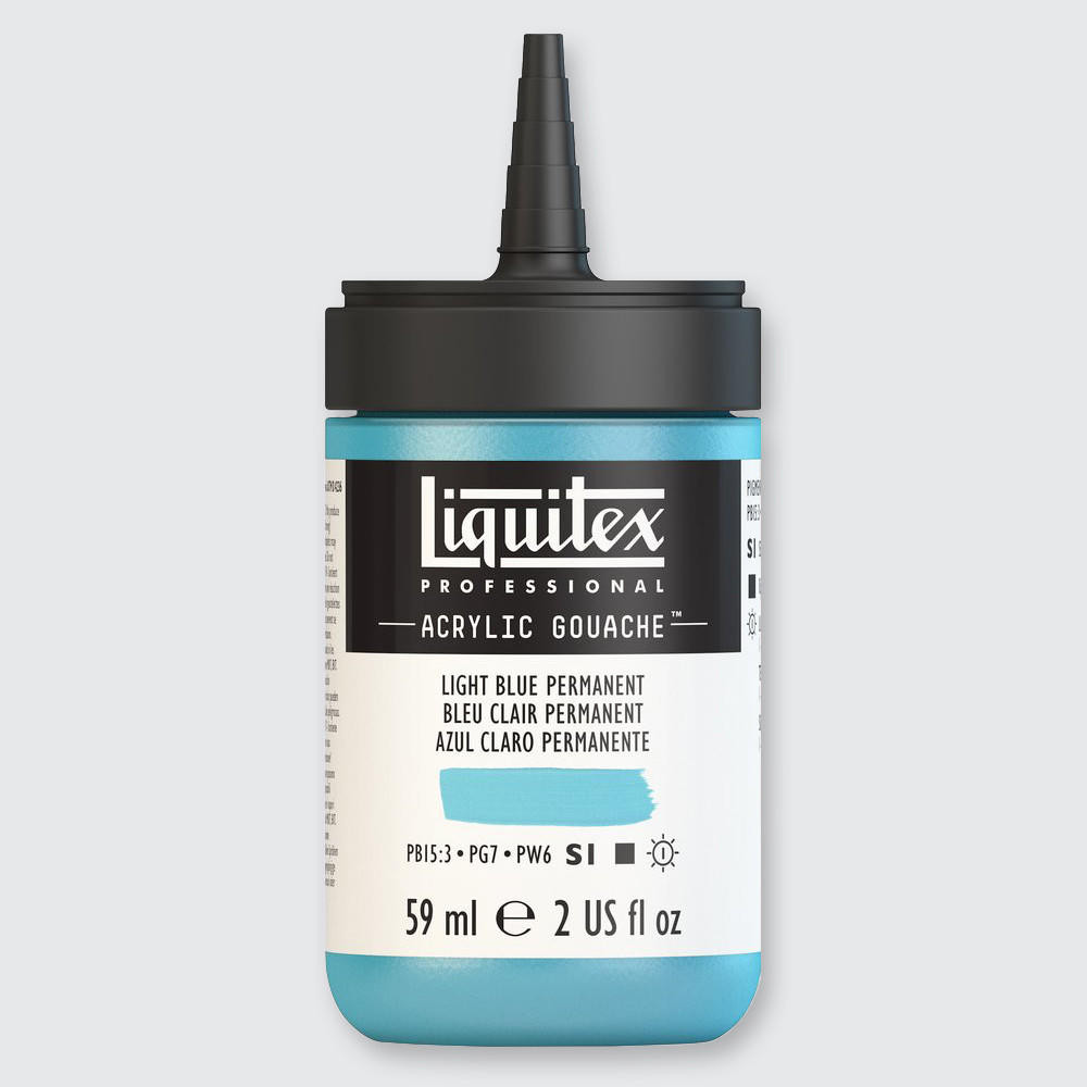 Liquitex Professional Acrylic Gouache Paint 59ml Light Blue Permanent ...