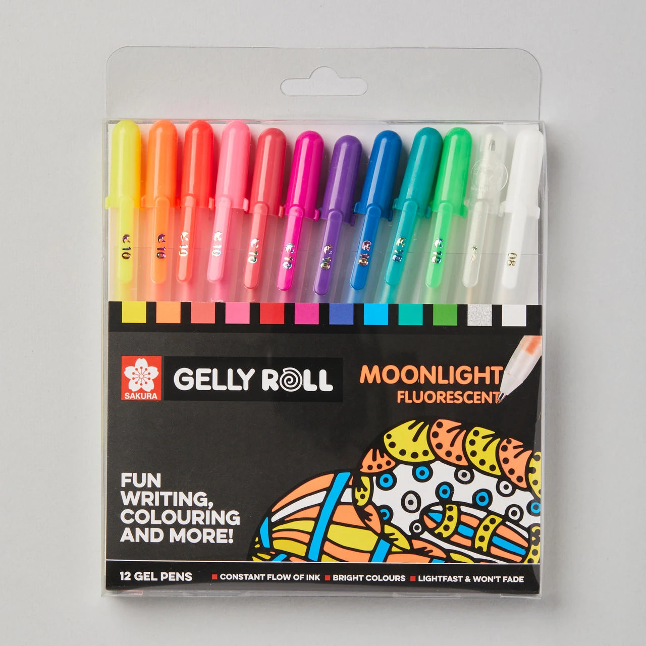 Sakura Gelly Roll Moonlight Fluorescent Set of 12 | Cass Art