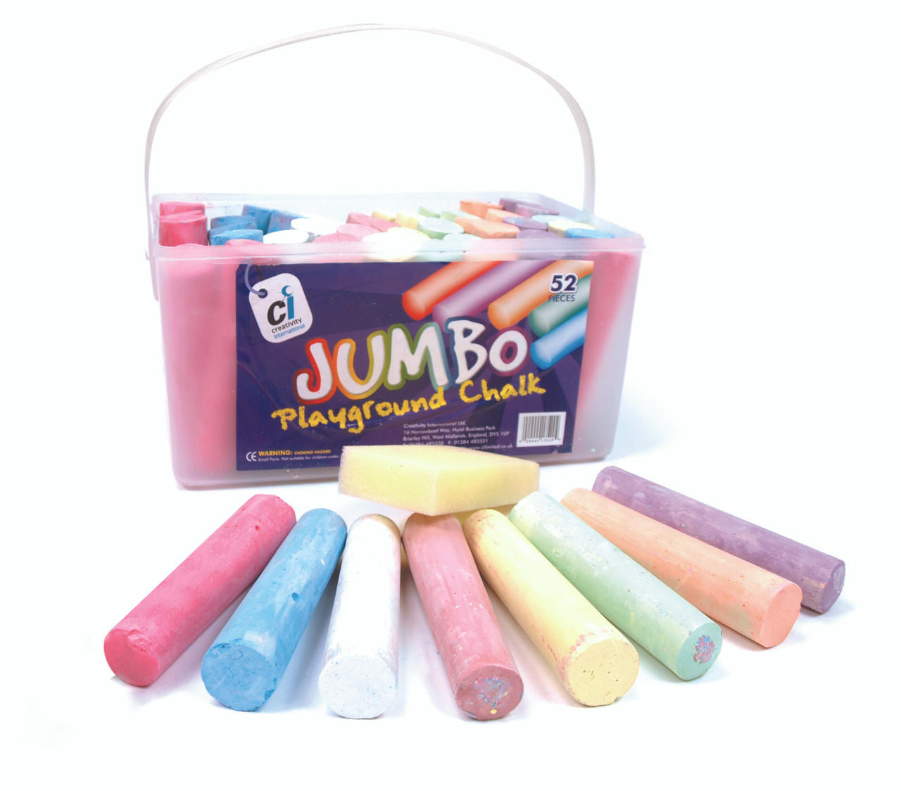 Creativity International Jumbo Asst Playground Chalk Set of 52 | Cass Art