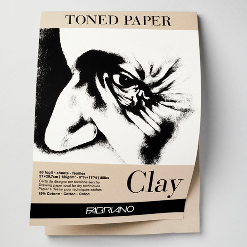 Fabriano Toned Paper Pad 120gsm 50 Sheets A4 Clay | Cass Art