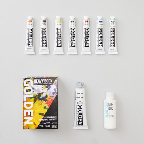 Golden Heavy Body Acrylic 22ml Traditional Colours Set of 7 | Cass Art