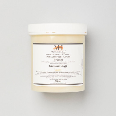 Michael Harding Non-Absorbent Acrylic Primer 500ml Titanium Buff | Cass Art