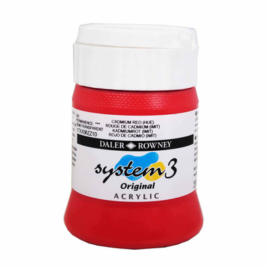 Daler Rowney System3 Original Acrylic 250ml Cadmium Red (Hue) | Cass Art